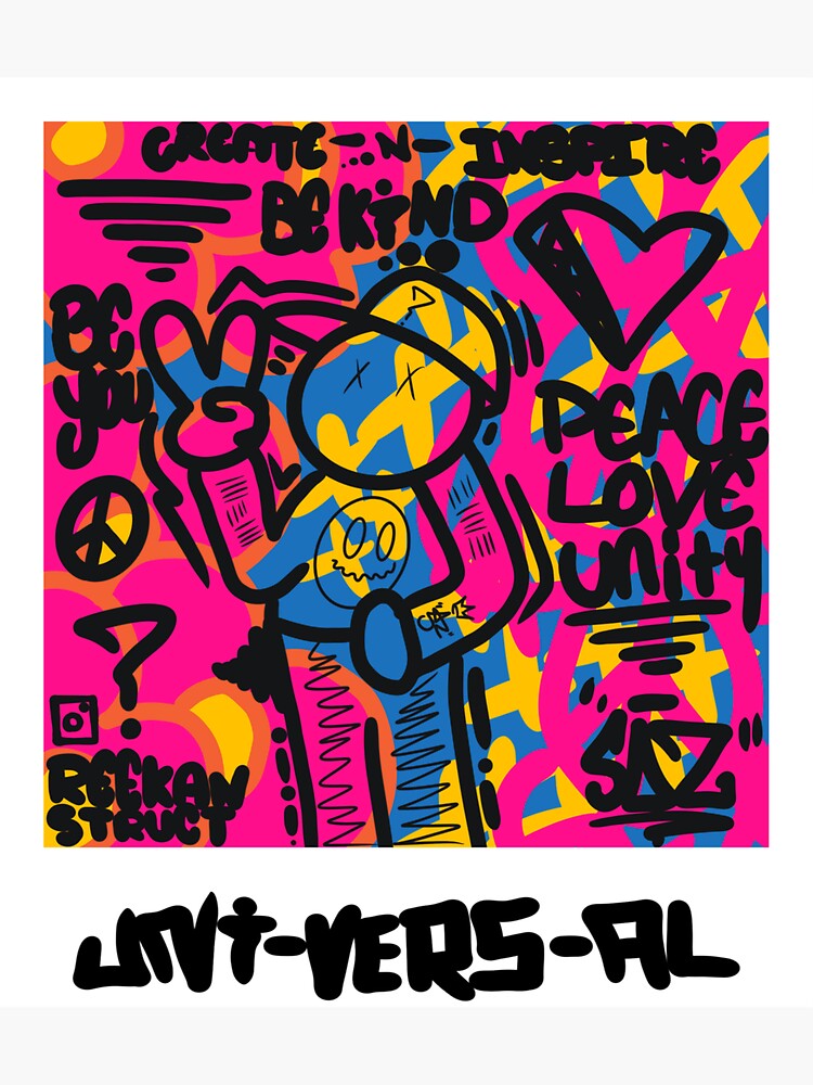 "Peace, love, unity " Sticker for Sale by ReekanStruct | Redbubble