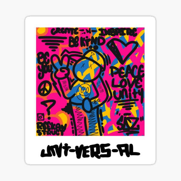 "Peace, love, unity " Sticker for Sale by ReekanStruct | Redbubble