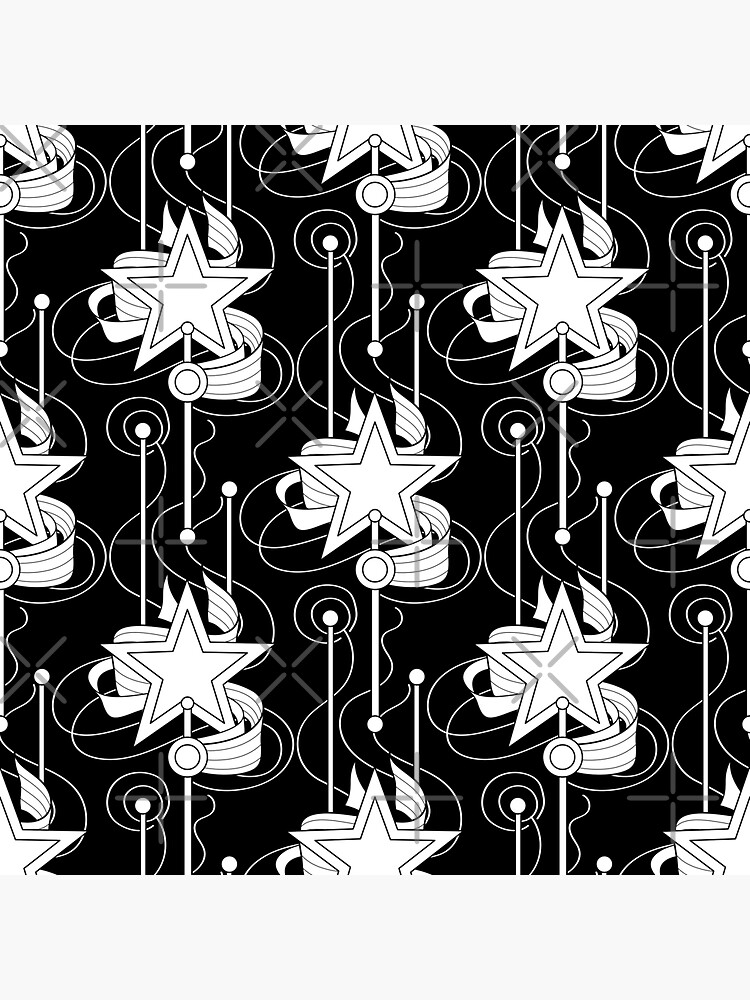 "Aesthetic Texture with Cute Magical Star Wands" Sticker for Sale by ...