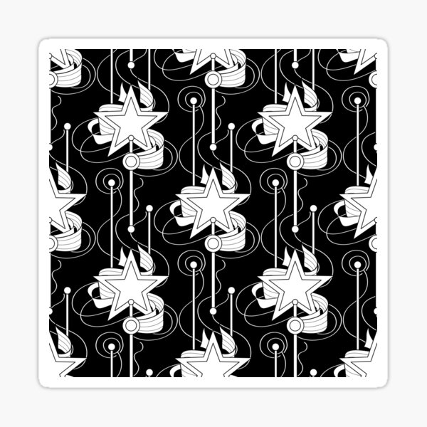 "Aesthetic Texture with Cute Magical Star Wands" Sticker for Sale by ...