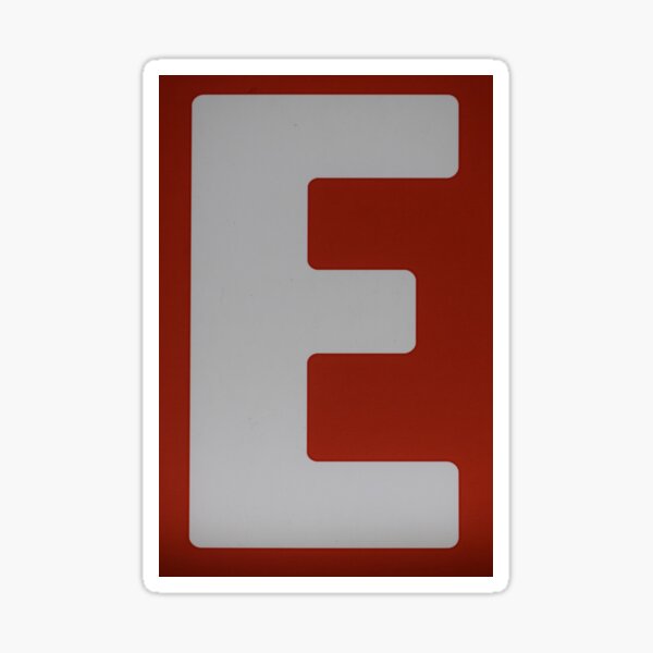 "E letter E" Sticker for Sale by juhanrodrik | Redbubble