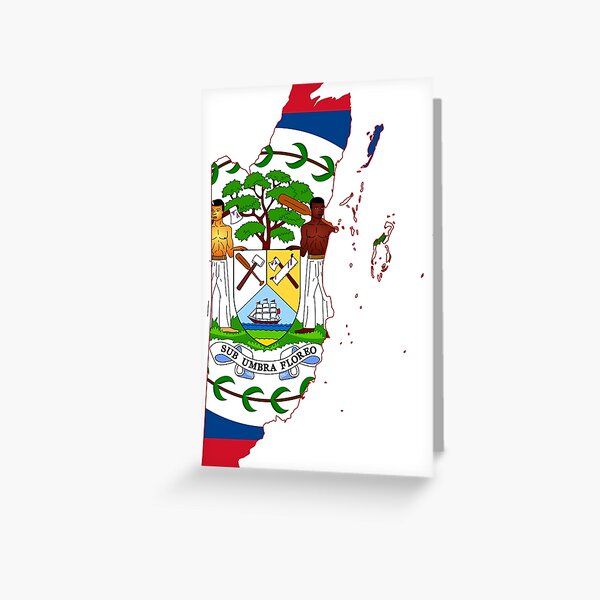 "Belize Flag Map " Greeting Card for Sale by abbeyz71 | Redbubble