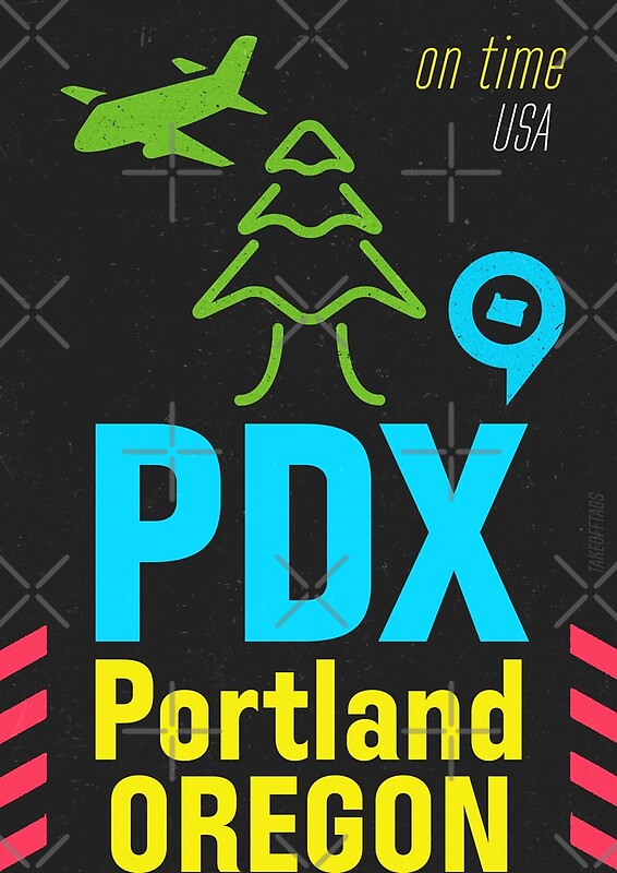 "PDX Portland airport code" by airportstickers K. G. | Redbubble