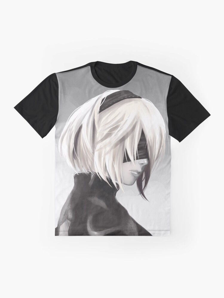 "2B" T-shirt for Sale by Vibratix | Redbubble | nier graphic t-shirts ...