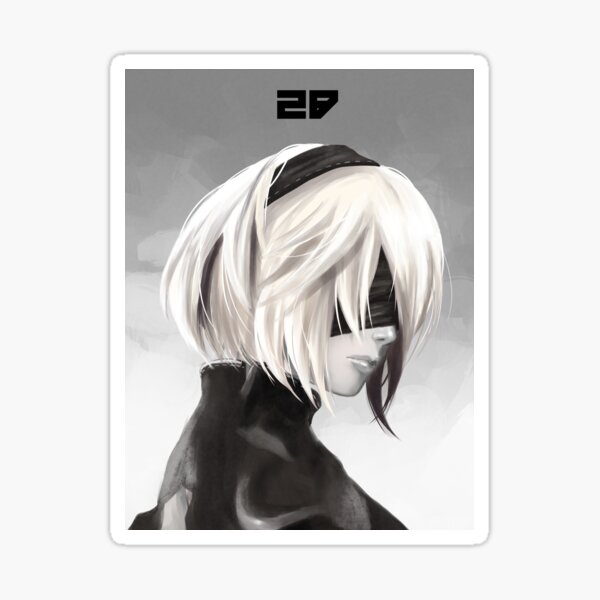 "2B" Sticker for Sale by Vibratix | Redbubble
