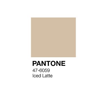 "Pantone Iced Latte" Sticker for Sale by SundownDesigns | Redbubble