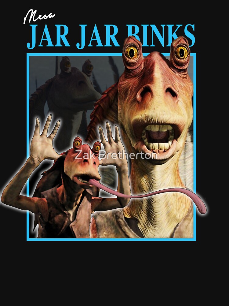 "Retro Jar Jar Binks" T-shirt for Sale by ZB1994 | Redbubble | jar jar ...