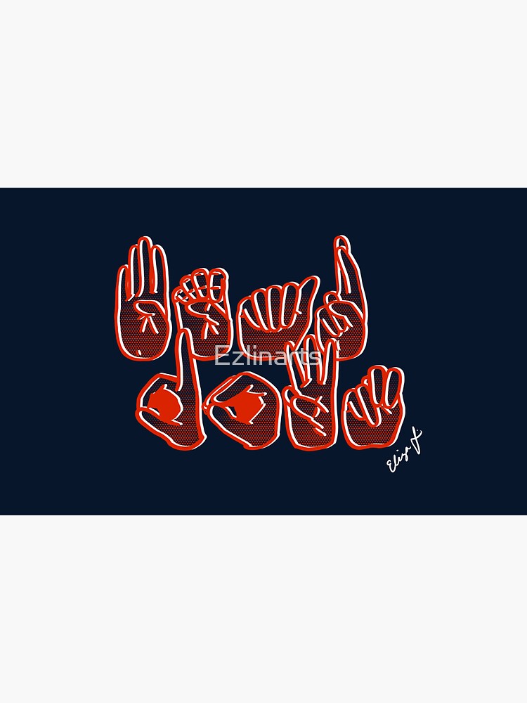 "Chicago Bears 'Bear Down' in ASL" Sticker for Sale by Ezlinarts ...