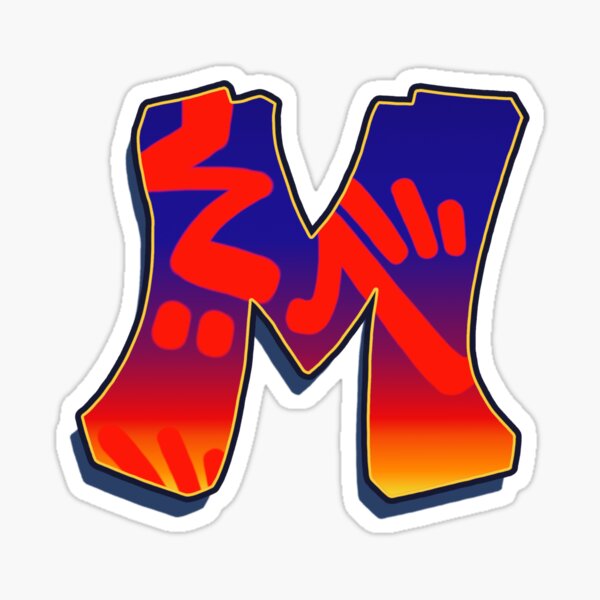 "Letter M - Night Sky" Sticker for Sale by Dmitri-Art | Redbubble
