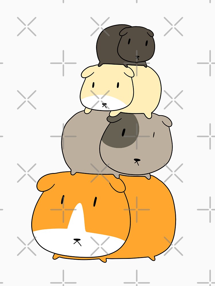 "Guinea Pig Stack" T-shirt for Sale by SaradaBoru | Redbubble | guinea ...