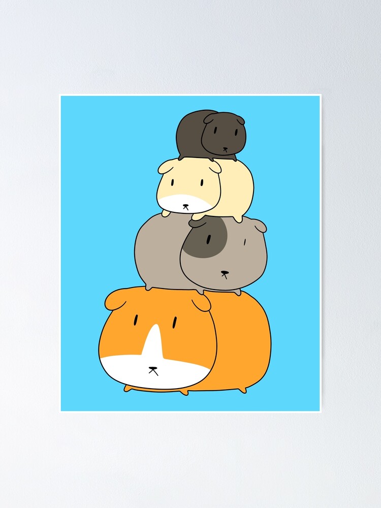 "Guinea Pig Stack" Poster for Sale by SaradaBoru | Redbubble