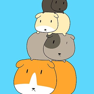 "Guinea Pig Stack" Poster for Sale by SaradaBoru | Redbubble