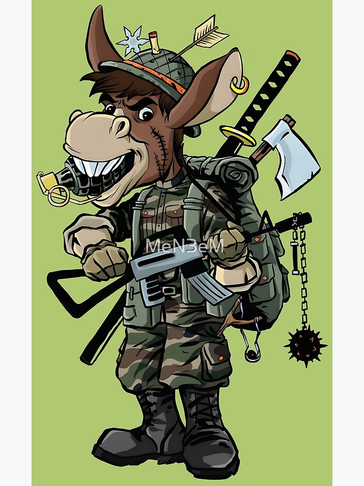 "Tactical Donkey - Operation Bad Ass - No Gun No Fun" Poster for Sale ...
