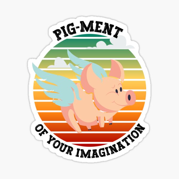 "Flying Pig " Sticker for Sale by justie1977 | Redbubble