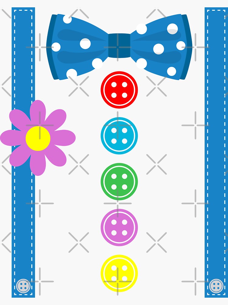 "Clown Halloween Costume Funny Carnival Circus Tie Staff" Sticker for ...