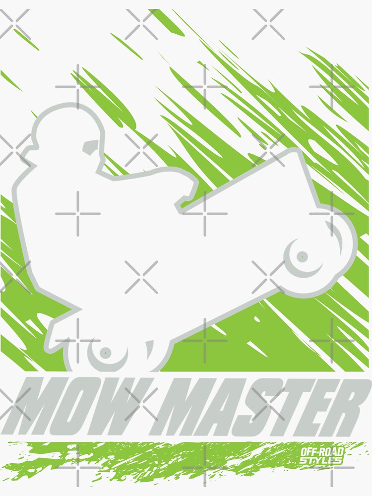"Lawnmower Racing Mow Master" Sticker by offroadstyles | Redbubble