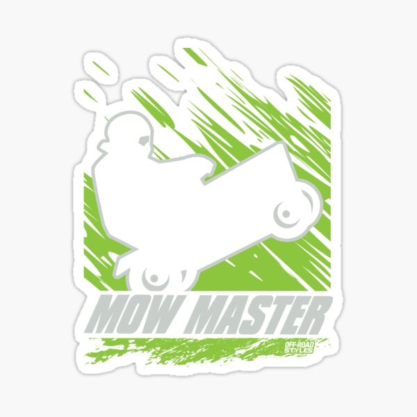 "Lawnmower Racing Mow Master" Sticker by offroadstyles | Redbubble