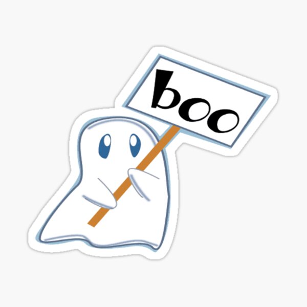 "Boo Ghost" Sticker for Sale by Monac01 | Redbubble