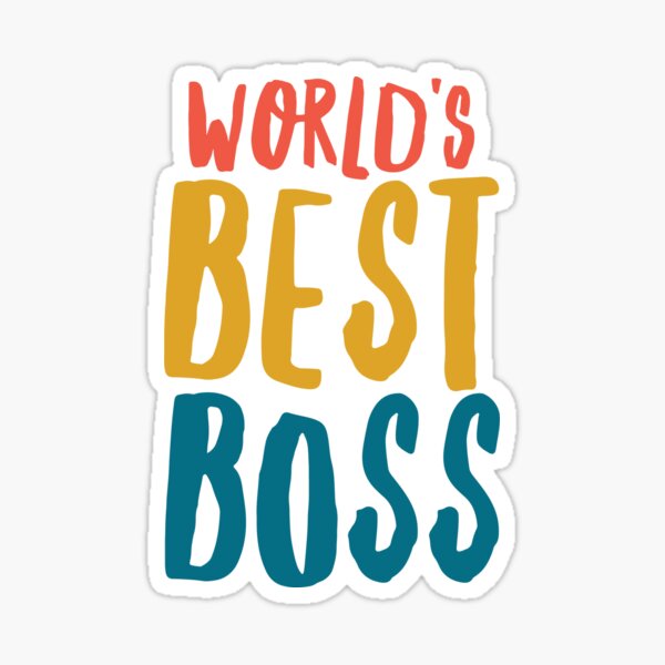 "World's best boss" Sticker for Sale by Amisdelamer | Redbubble