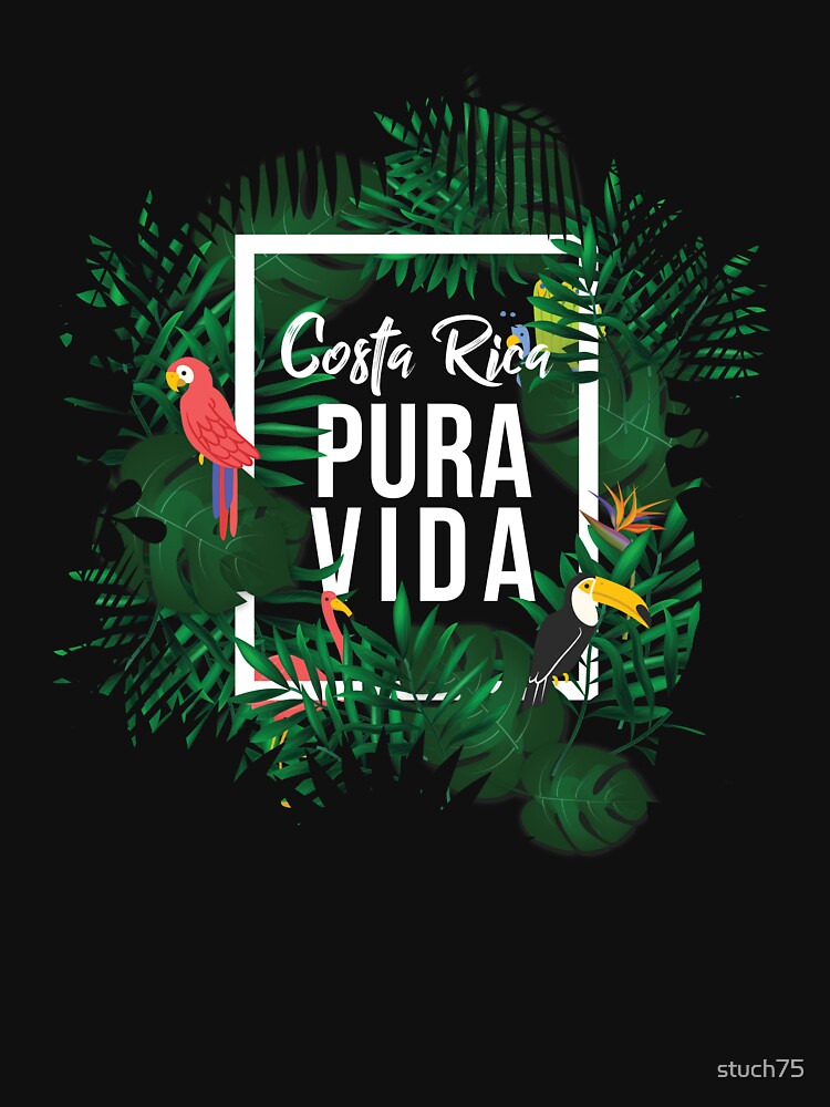 "Costa Rica Pura Vida" T-shirt for Sale by stuch75 | Redbubble | costa ...