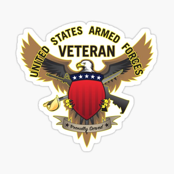 "United States Armed Forces Veteran" Sticker for Sale by WearMood ...