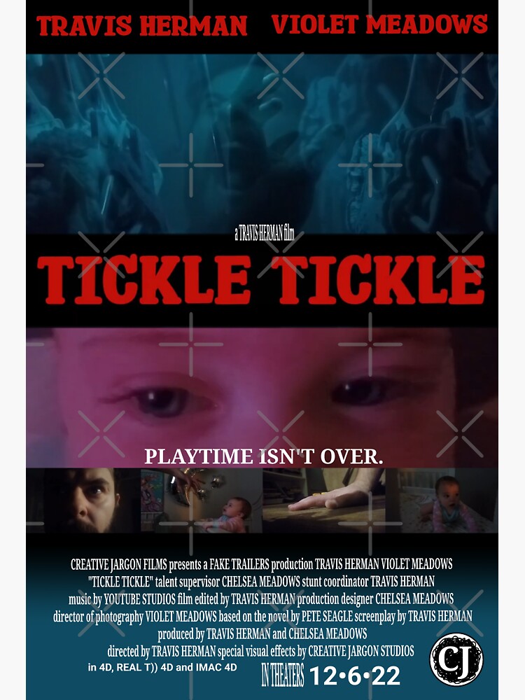 "TICKLE TICKLE | Movie Poster | Horror Parody" Sticker for Sale by ...