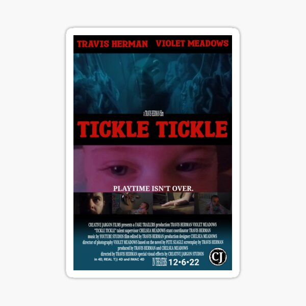 "TICKLE TICKLE | Movie Poster | Horror Parody" Sticker for Sale by ...