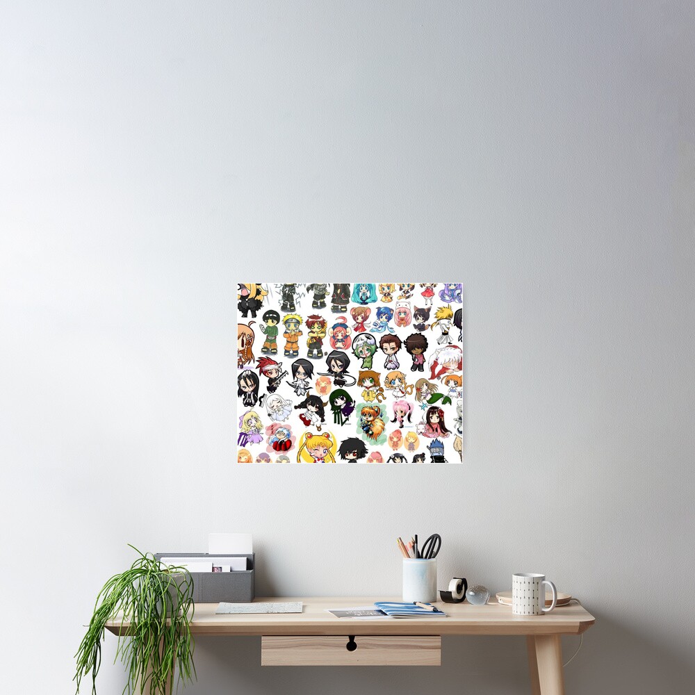 "Anime Chibi" Poster by TheDeltaFighter | Redbubble