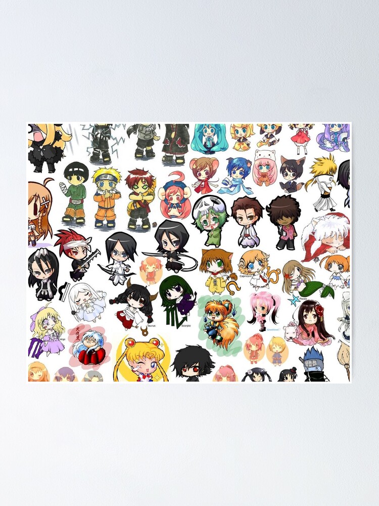 "Anime Chibi" Poster by TheDeltaFighter | Redbubble