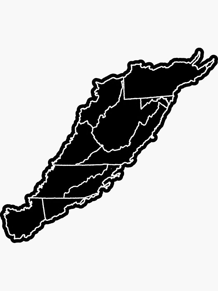 "Map of Appalachia" Sticker for Sale by Hollerism | Redbubble