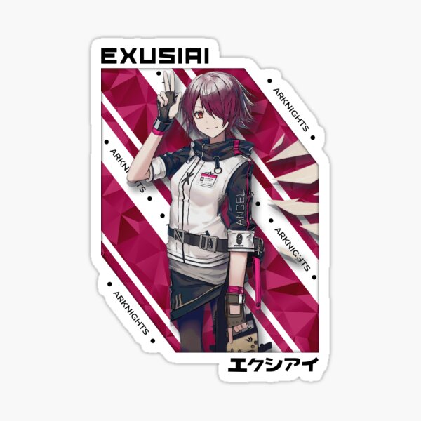 "Exusiai - Arknights v.1 - black version" Sticker for Sale by Geonime ...
