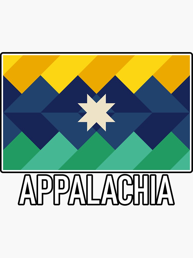 "Appalachian Flag with Caption" Sticker for Sale by Hollerism | Redbubble