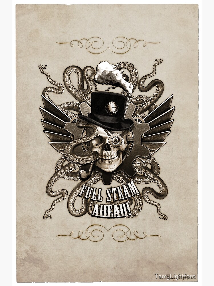 "Full Steam Ahead! " Poster for Sale by TerryLightfoot | Redbubble