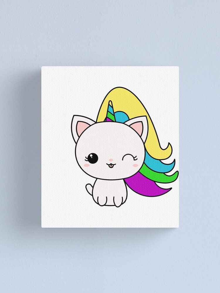 "Unicat Unicorn Kawaii Cat" Canvas Print for Sale by ccheshiredesign ...
