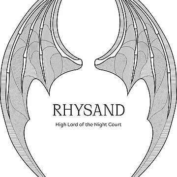 "ACOTAR Rhysand Wings High Lord of the Night Court" Sticker by ...