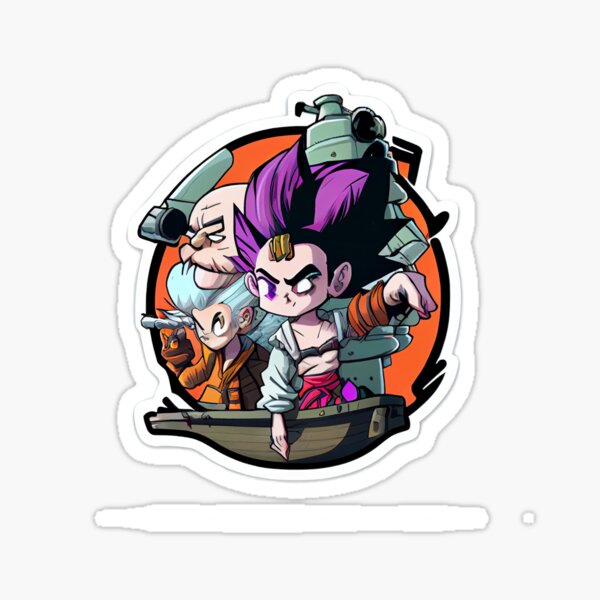 "Artistic: DBZ Master Roshi and goku inspired Pirates" Sticker for Sale ...