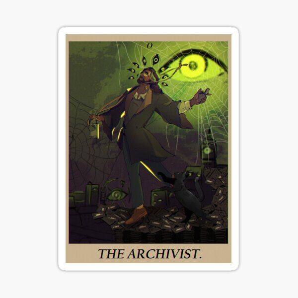 "THE ARCHIVIST " Sticker for Sale by sophscribbles | Redbubble