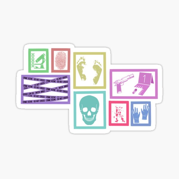 "Crime Scene Forensic Tools" Sticker for Sale by SceneOfTheCrime ...
