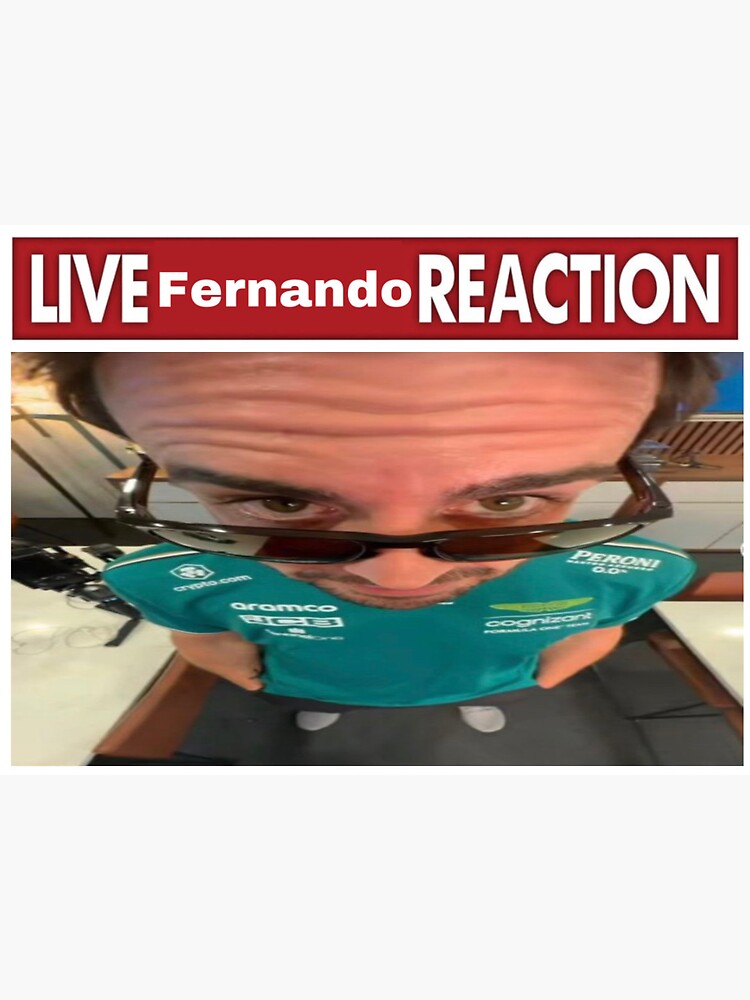 "Live Fernando reaction" Sticker for Sale by F1memestickers | Redbubble