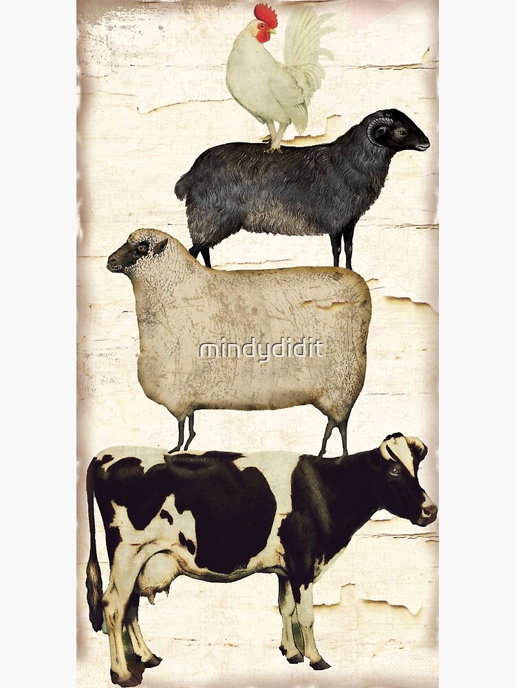 "Farm Animal Tree" Poster for Sale by mindydidit | Redbubble