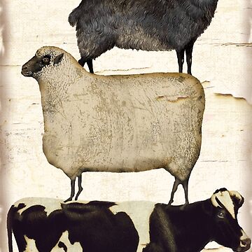 "Farm Animal Tree" Poster for Sale by mindydidit | Redbubble