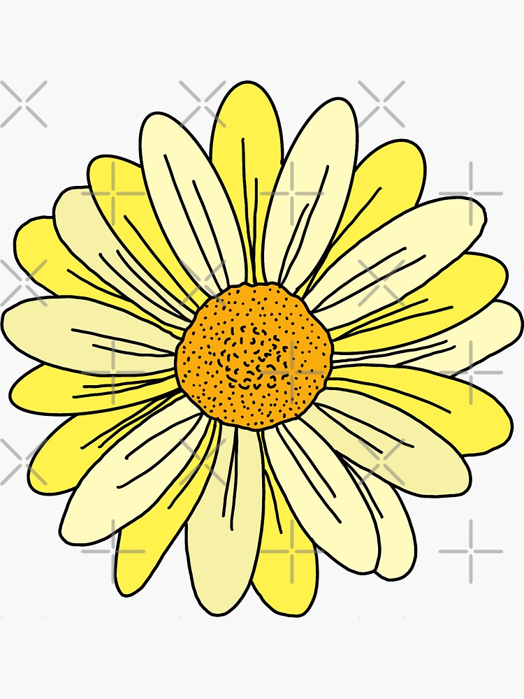 "yellow flower" Sticker for Sale by Sofiv10 | Redbubble