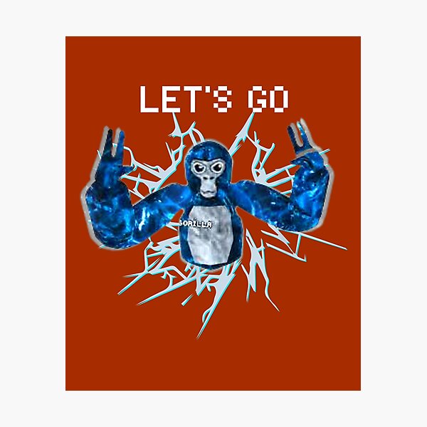 "Gorilla Tag Blue Monke VR Gamer" Photographic Print for Sale by ...