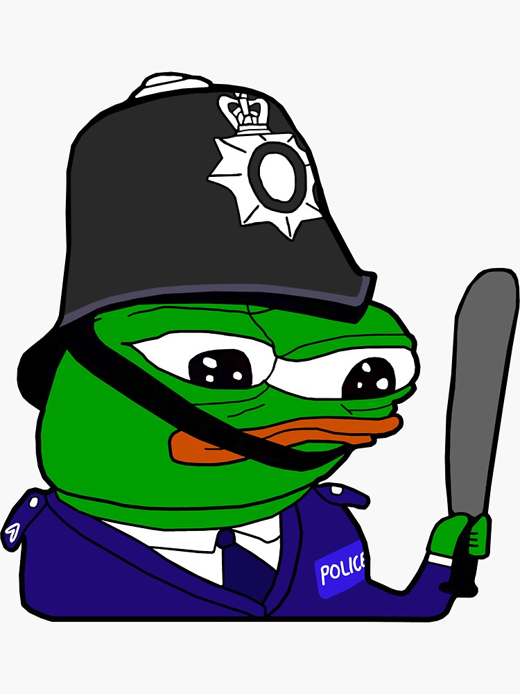 "Pepe Cute Policeman Apu" Sticker for Sale by Slav-Art | Redbubble