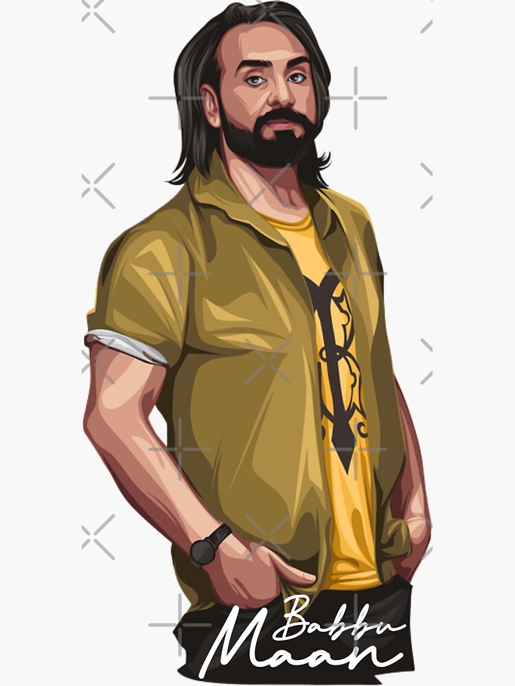 "Babbu Maan Ustaad" Sticker for Sale by HR Merch | Redbubble