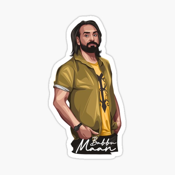 "Babbu Maan Ustaad" Sticker for Sale by HR Merch | Redbubble