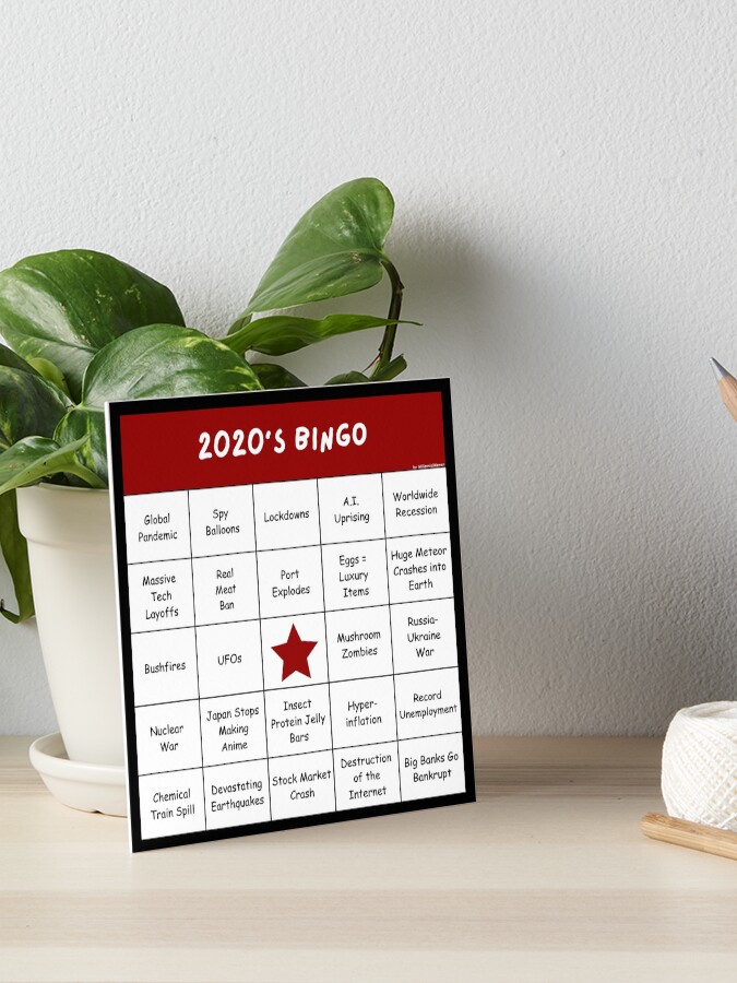 "2020s Bingo - 2020's Darkest Decade Bingo Card - Disaster Bingo Meme ...