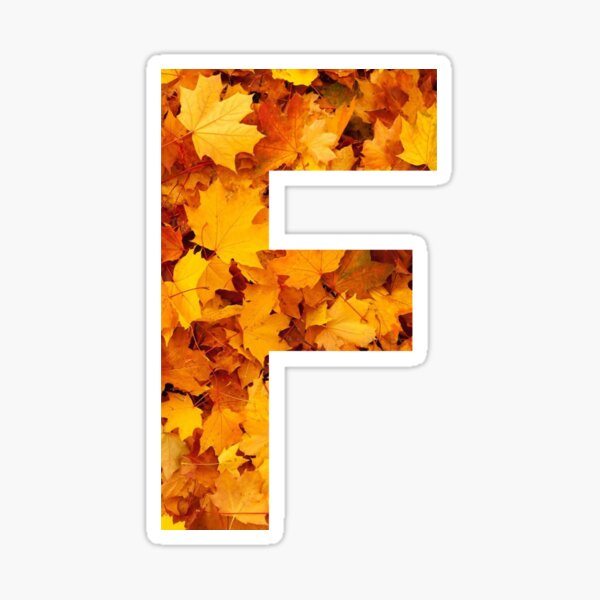 "Autumn Letter F Sticker" Sticker for Sale by iNeedLetters | Redbubble