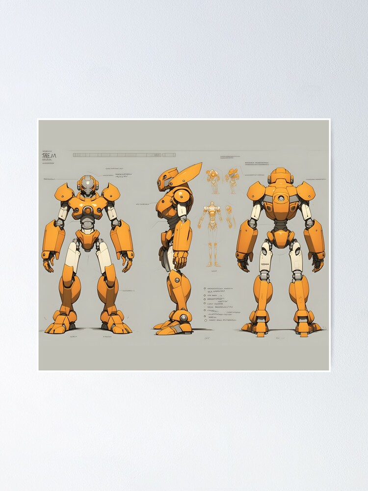 "The Ultimate Model Sheet for an Adorable Robot Character" Poster for ...