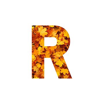 "Autumn Letter R Sticker" Sticker for Sale by iNeedLetters | Redbubble